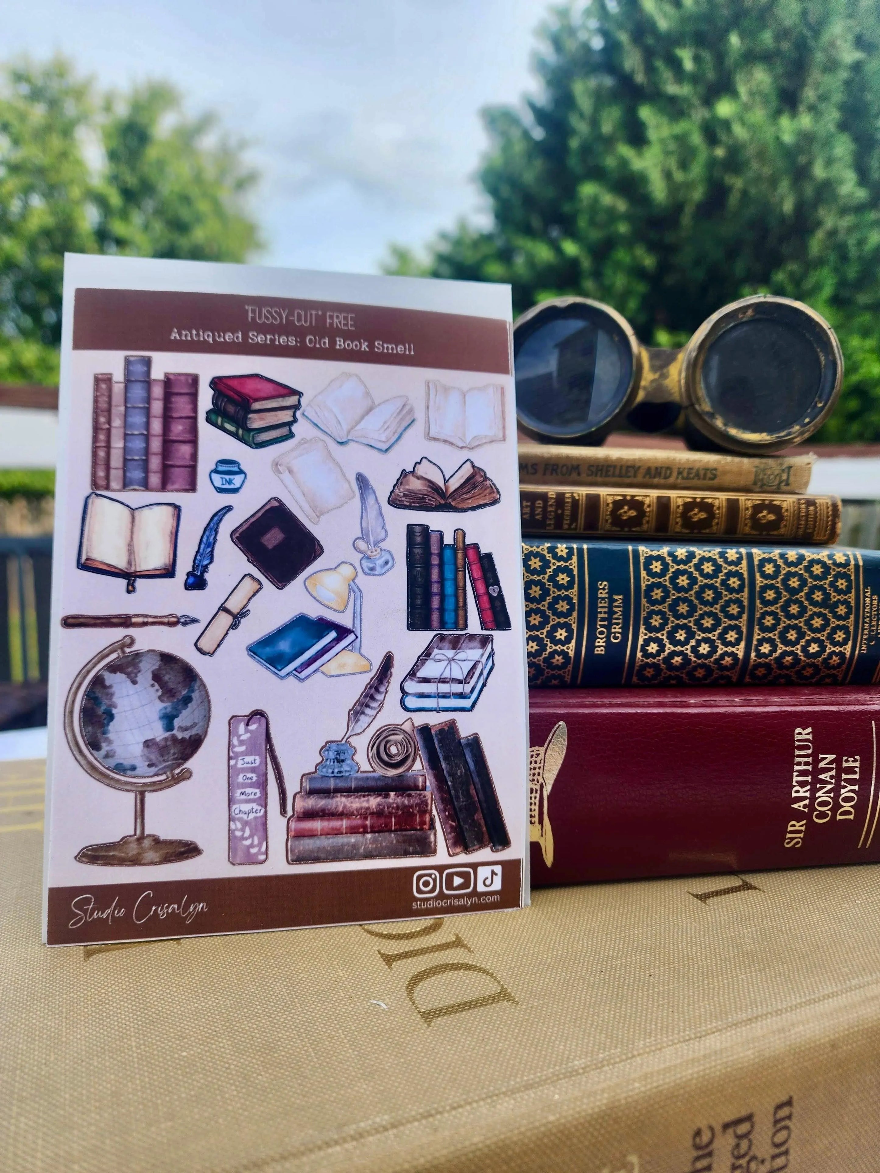 Old Book Smell Stickers - Vintage Antiqued Book Set – Studio Crisalyn